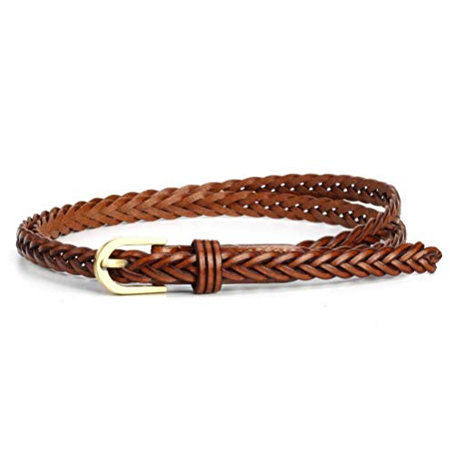VOCHIC Womens Braided Waist Belt for Large Dress and Shirt Pants Skinny Woven Strap