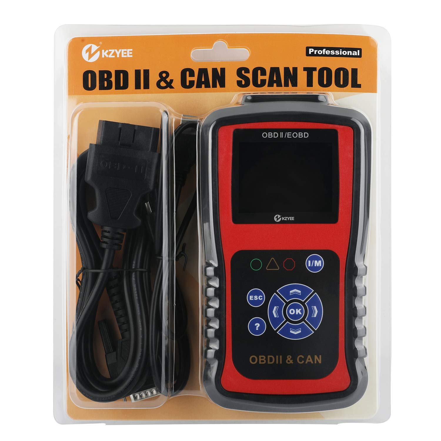 KZYEE KC301 Vehicle Code Reader, Car OBD2 Scanner with Live Data, Auto Diagnostic Service Scan Tool for Check Engine Light Reset Fault Codes Reader, for All OBDII Car After 1996[Upgrade Version]