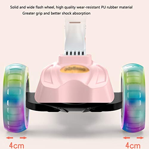 Jiji Kick Scooters Folding Kick Scooter for Kids, 3-Wheel LED Flashing Glider Push Scooter with Height Adjustable and Foldable Handlebar Ultra Light Foldable (Color : Green)