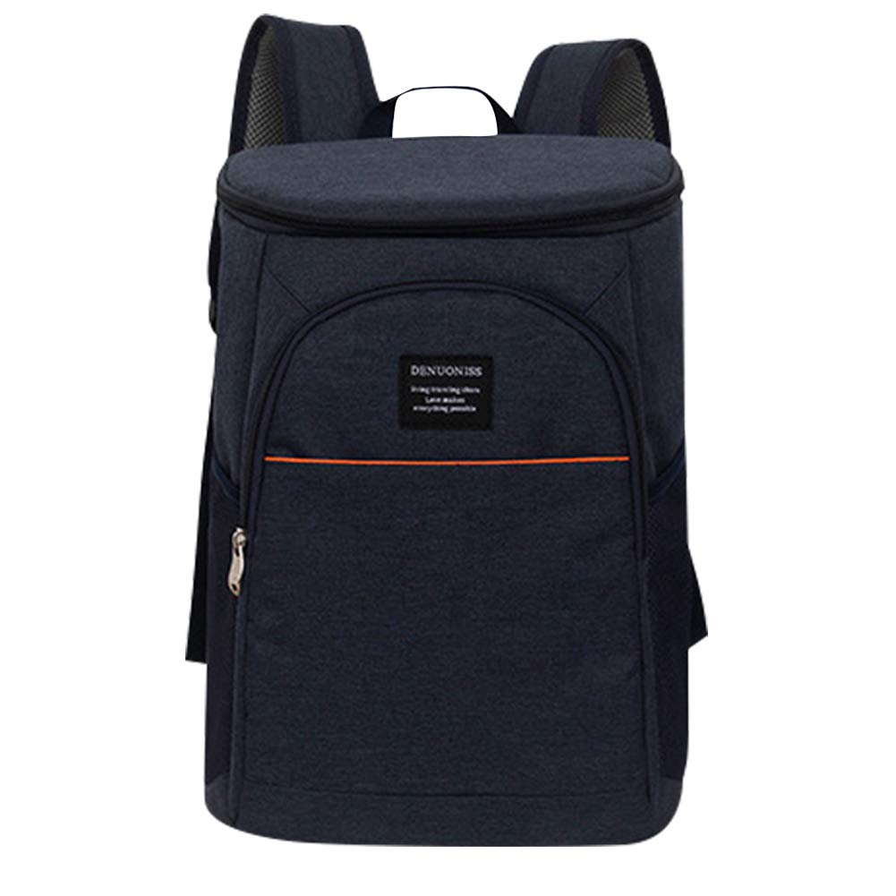 JHhome Dark Blue Cooler Backpack, 18L Capacity, Insulated and Leakproof, with Multiple Pockets, Adjustable Straps, and Durable Polyester Material