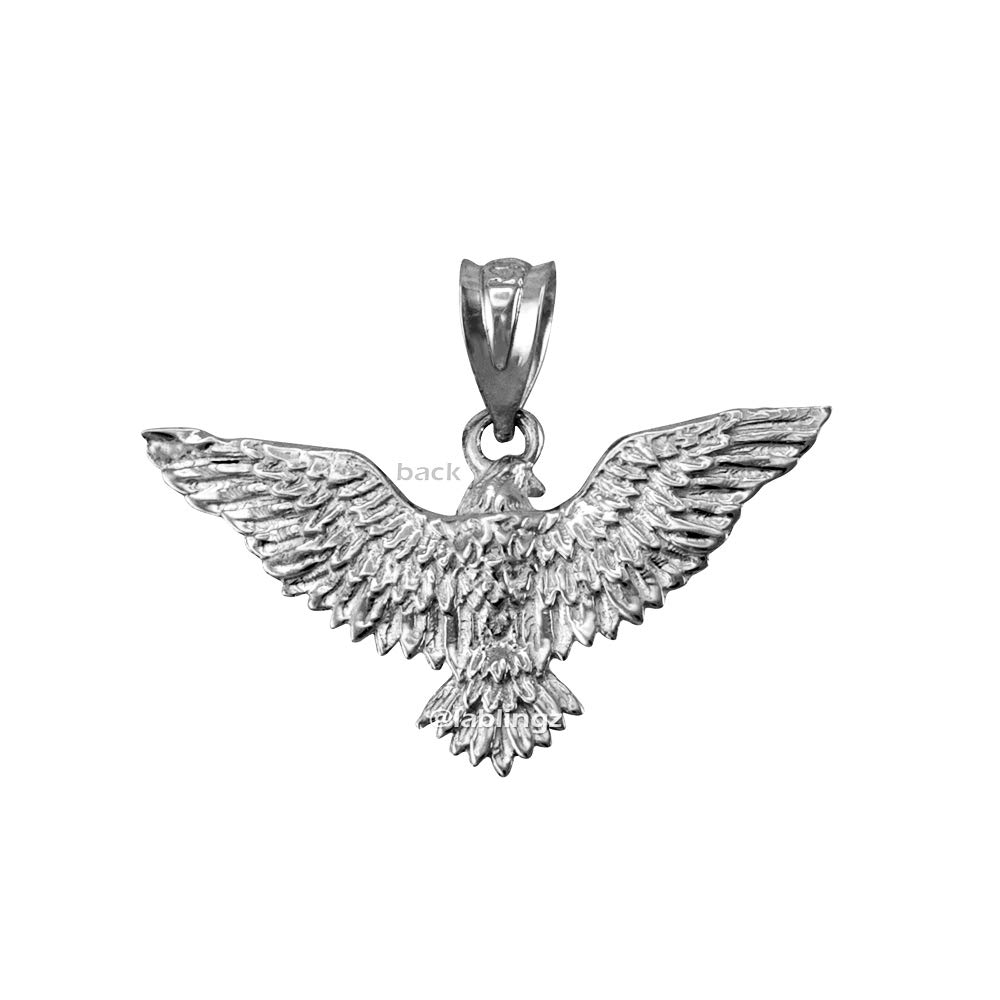 LA BLINGZ Sterling Silver Falcon Eagle DC Charm Pendant