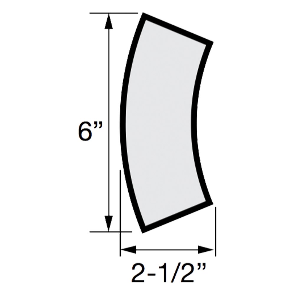 INCOM Manufacturing: Workplace Marker "Arc" Shape, Yellow (Pack of 25)
