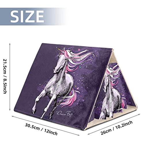 Y-DSIWX Guinea Pig Hideout Cozy Hamster House Cave for Bunny Chinchilla Hedgehog Small Animal Magical Mordern Unicorn Horse