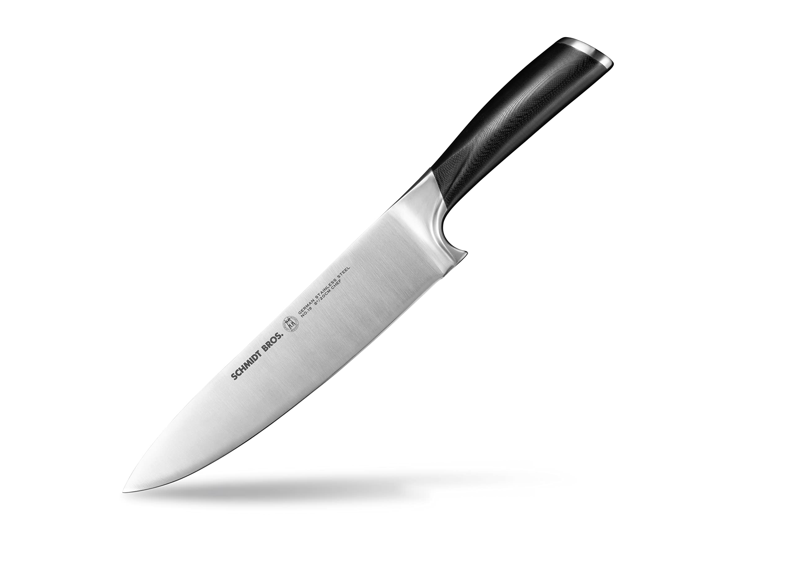Schmidt Brothers -Heritage 12-Piece Kitchen Knife Set, High-Carbon German Stainless Steel Cutlery, Clear Acrylic Magnetic Knife Block