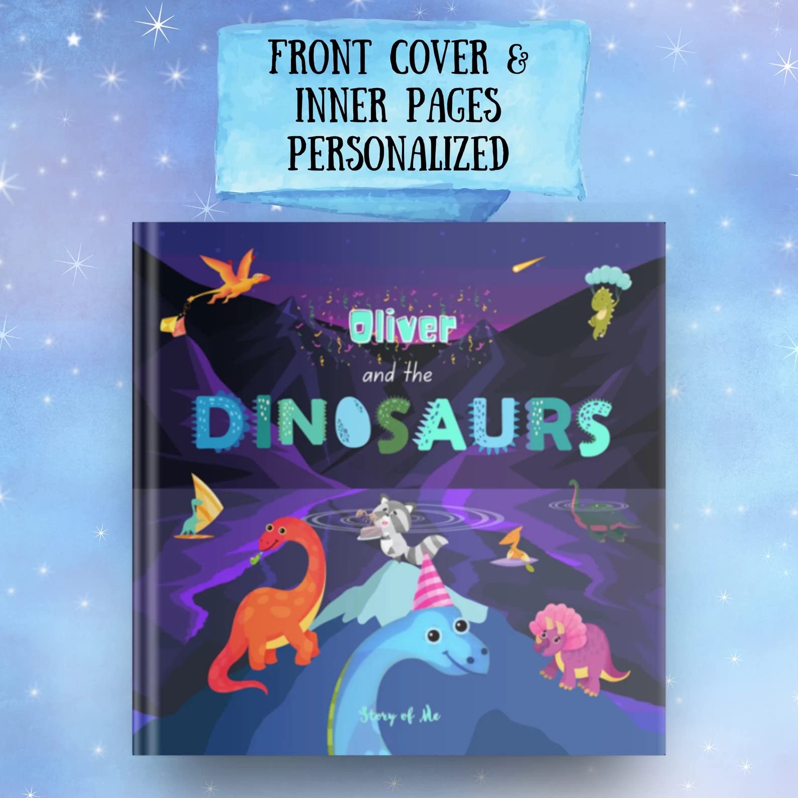 Story of Me Dinosaurs Personalized Kids Book - Dinosaur Adventure - Kids Dinosaur Book Personalized with Child's Name and Other Customizations (Paperback)