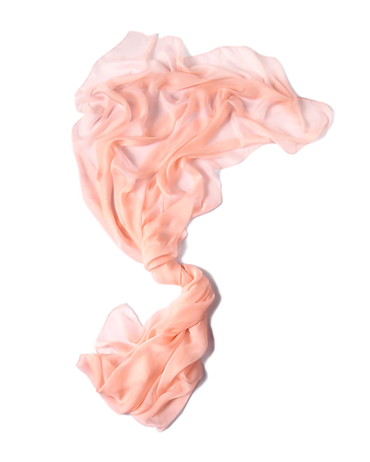 LITHE CASHMERE 100% Mulberry Silk Chiffon Scarf Solid Color Large for Women, Long Lightweight Silk Shawl Wrap with Upgraded Cross Lock Hemmed