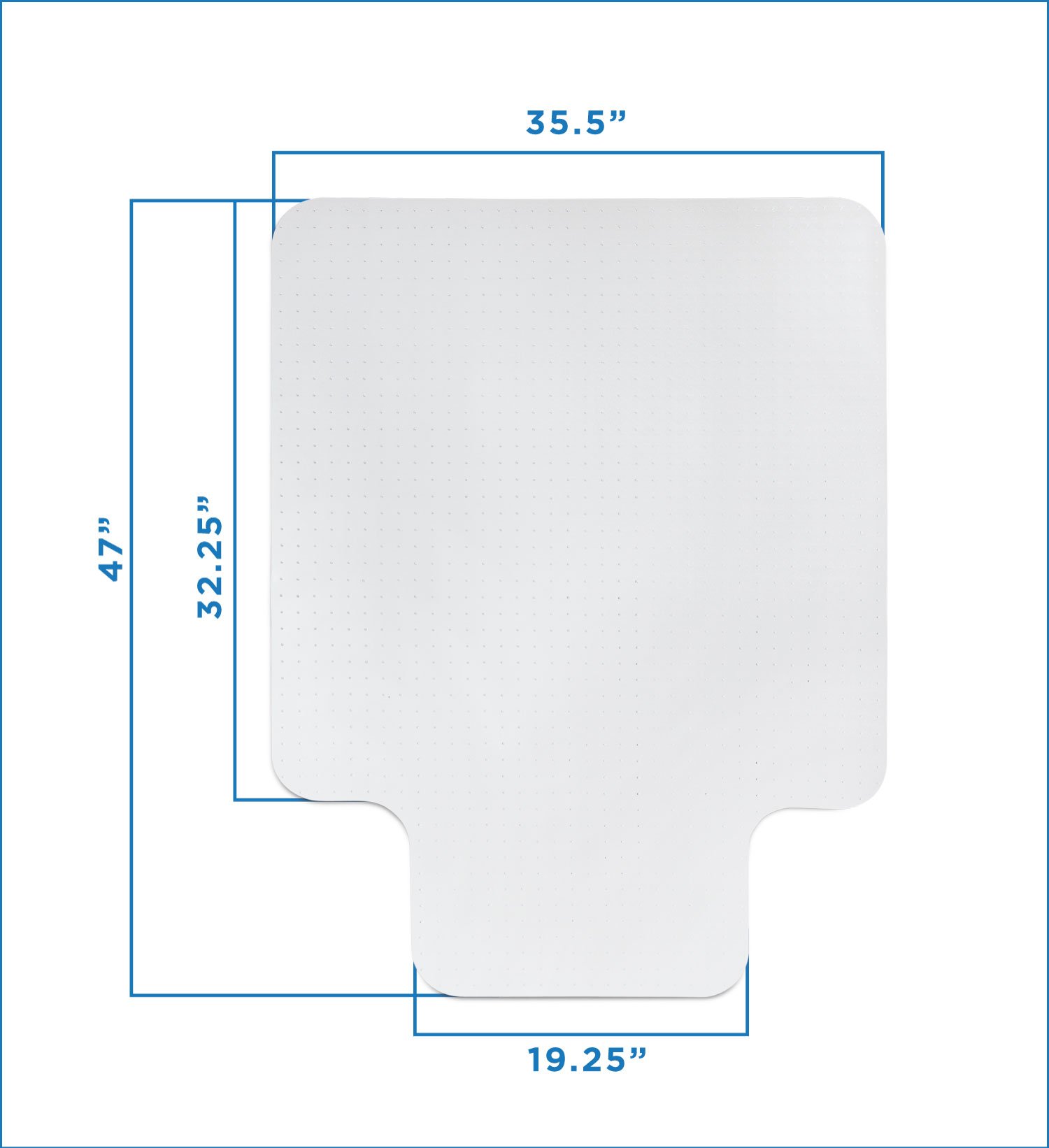 Mount-It! Clear Chair Mat for Carpet