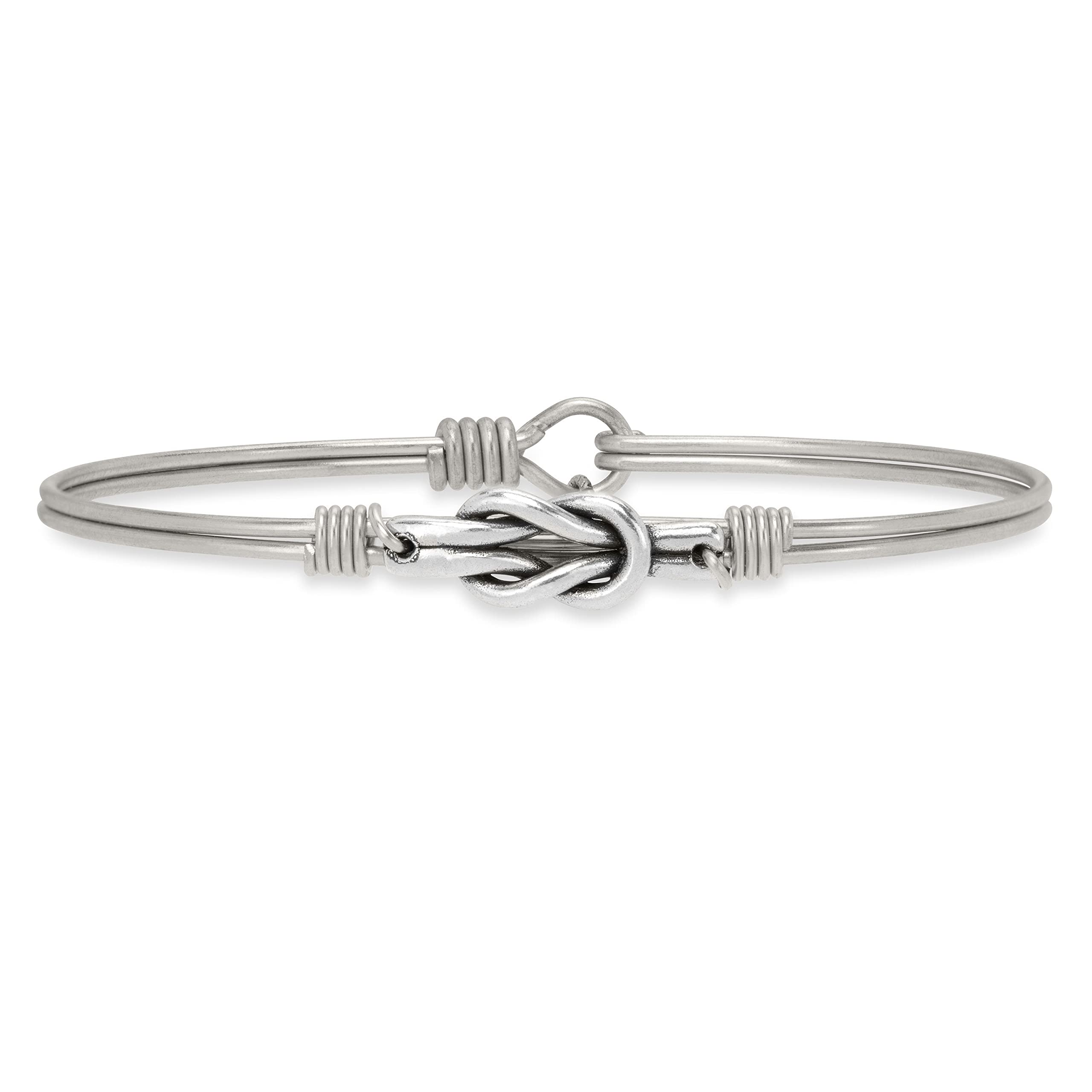 Luca + Danni | Love Knot Bangle Bracelet For Women - Silver Tone Size Petite Made in USA