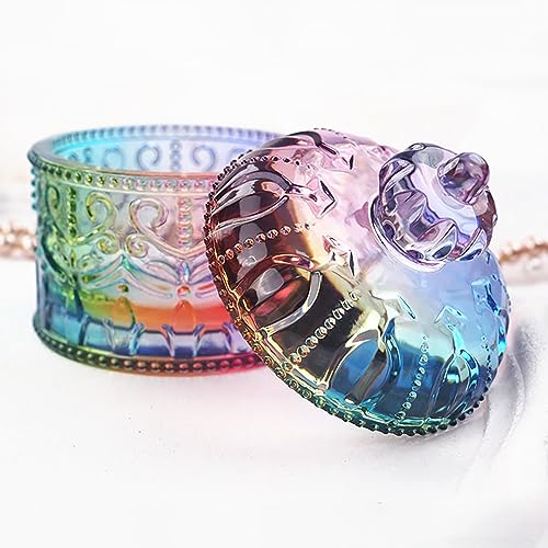 KSHQU # DIY Chic Storage Box Resin Casting with Lids Jewelry Candy Jar Silicone Container Epoxy Resin Silicone (Clear, One Size)