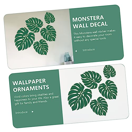 LIGHTAOTAO 1 Sheet Botanical Wallpaper Removable Wallpaper Leaf Stickers Plant Wallpaper Botanical Stickers Greenery Wallpaper Decorative Stickers Leaf Wallpaper Accessories Leaves PVC