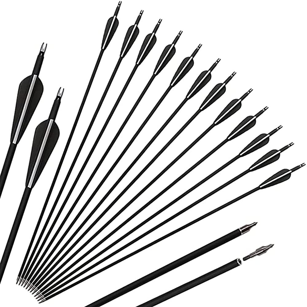 Monleap 56" Takedown Recurve Bow and Arrows Set for Adults Right Hand Archery Kit Metal Riser Hunting Bow for Shooting Practice 30-50lb (Black 50lb)