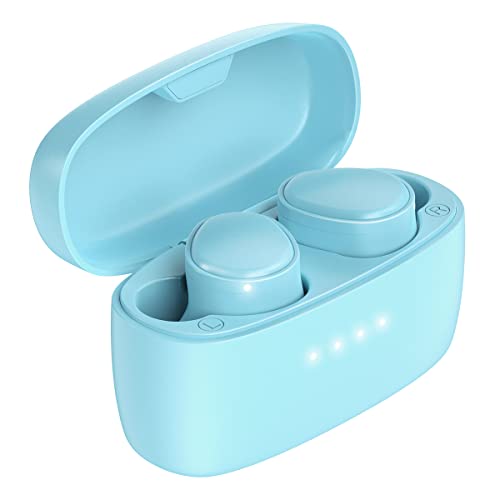 KOSETON E9 True Wireless Earbuds, Baby Blue β Wireless in-Ear Headphones for Running and Sport β Bluetooth Earbuds with a Comfortable, Secure Fit, 30 Hour Battery, Great Sound