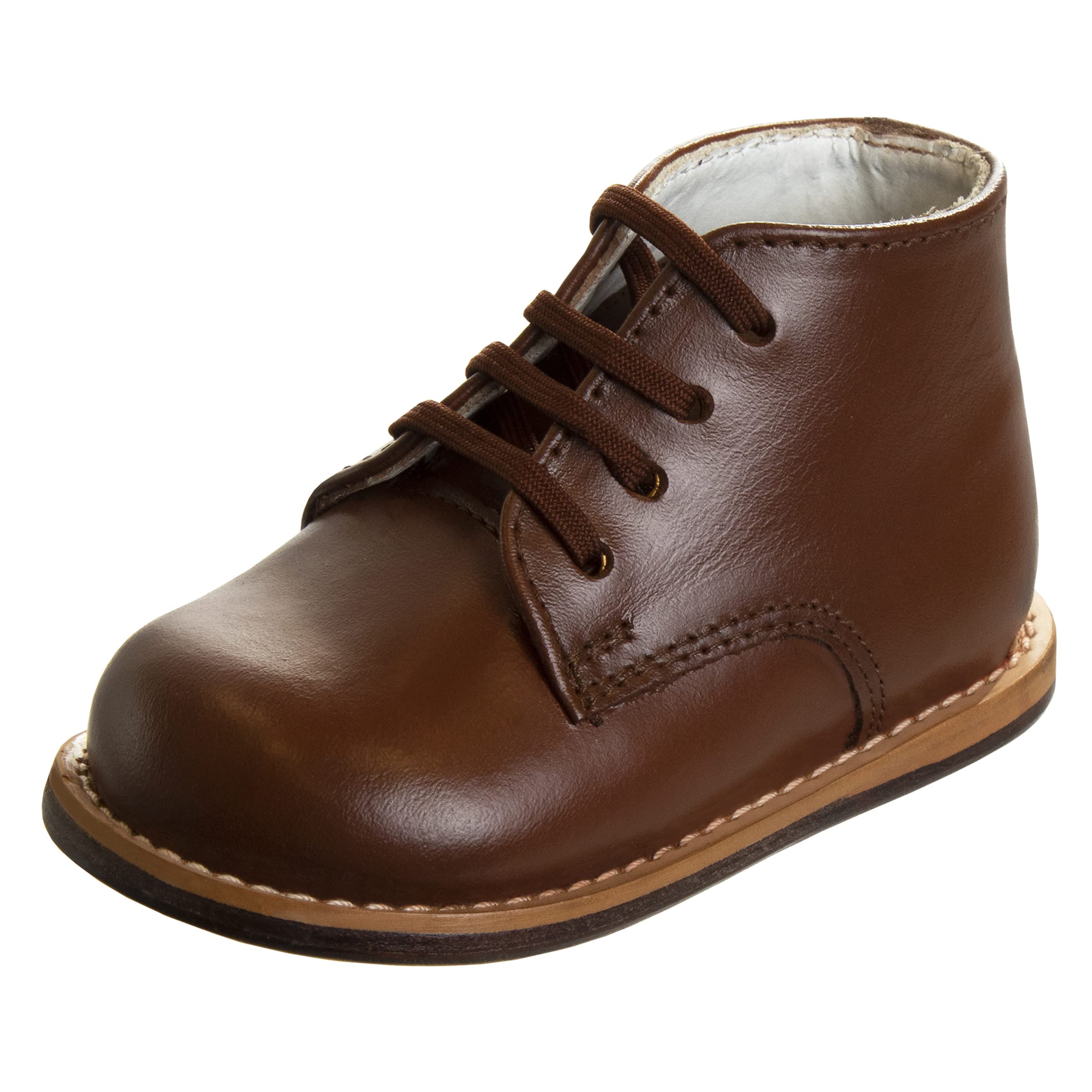 Josmo Baby Unisex Walking Shoes First Walker, Baby First Walker Shoes - Smooth Brown (Size 2.5 Infant)