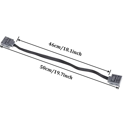 Power Functions Extension Wire Cord Connectors 19.69inch 50cm Compatible with legoeds MOC Motor 8886 8871 8870 LED Light Link Line 8869 Switch for Bricks Building Blocks Toy