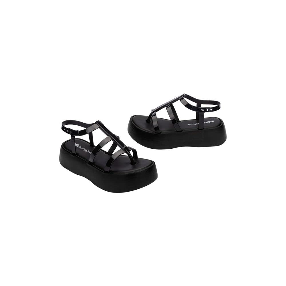 Melissa Womens Caribe Platforms Sandals Black 7.5
