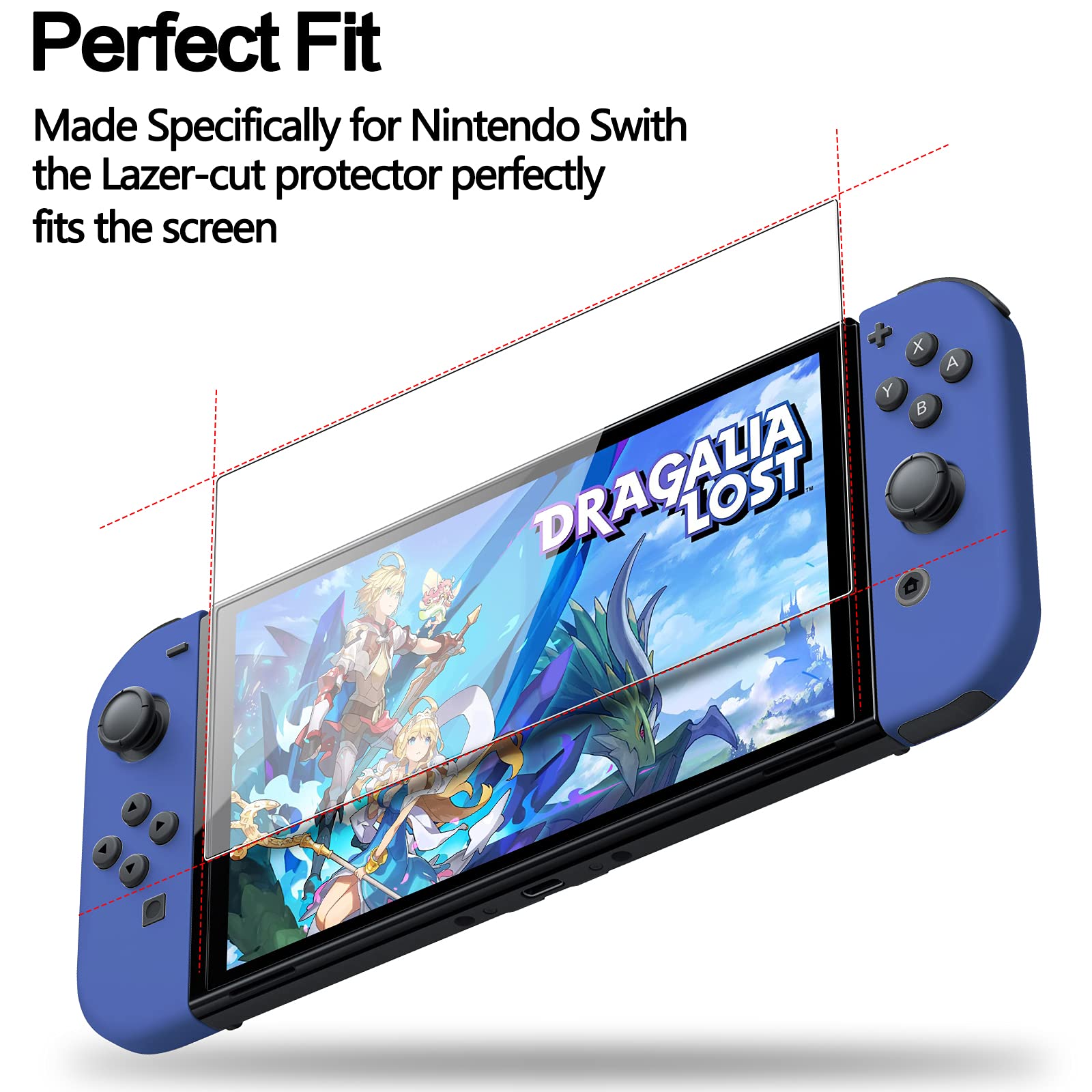 MIUOLV [4 Pack] Screen Protector Tempered Glass for Nintendo Switch Lite 2019 - Transparent HD Clear Anti-Scratch Screen Protector for Nintendo Switch Lite 2019 (Clear)