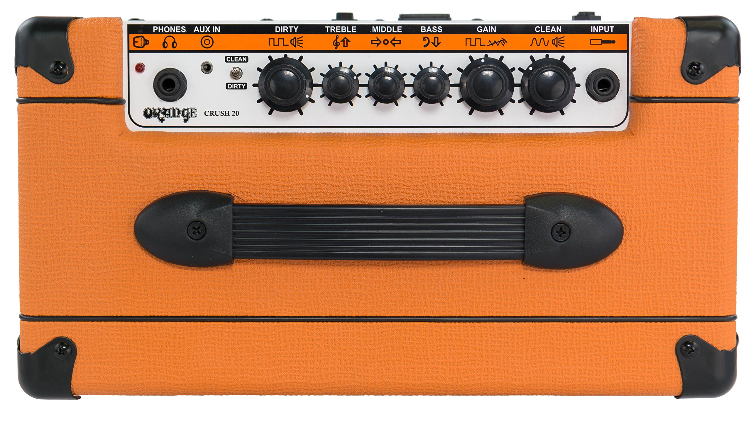 Orange Crush 20RT 20-Watt Guitar Combo Amplifier - Black Bundle with Instrument Cable and Austin Bazaar Polishing Cloth