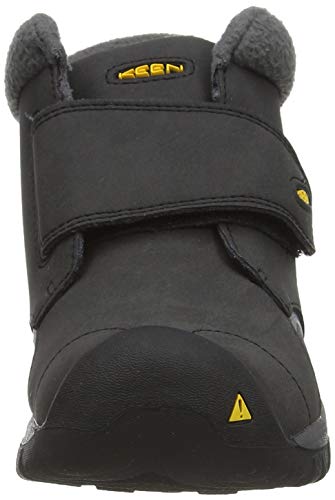 KEEN unisex child Kootenay Iii Mid Waterproof Winter Snow Boot, Black/Keen Yellow, 13 Little Kid US