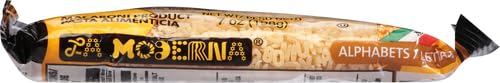 La Moderna Alphabet Pasta, Noodles, Durum Wheat, Protein, Fiber, Vitamins, 7 Oz