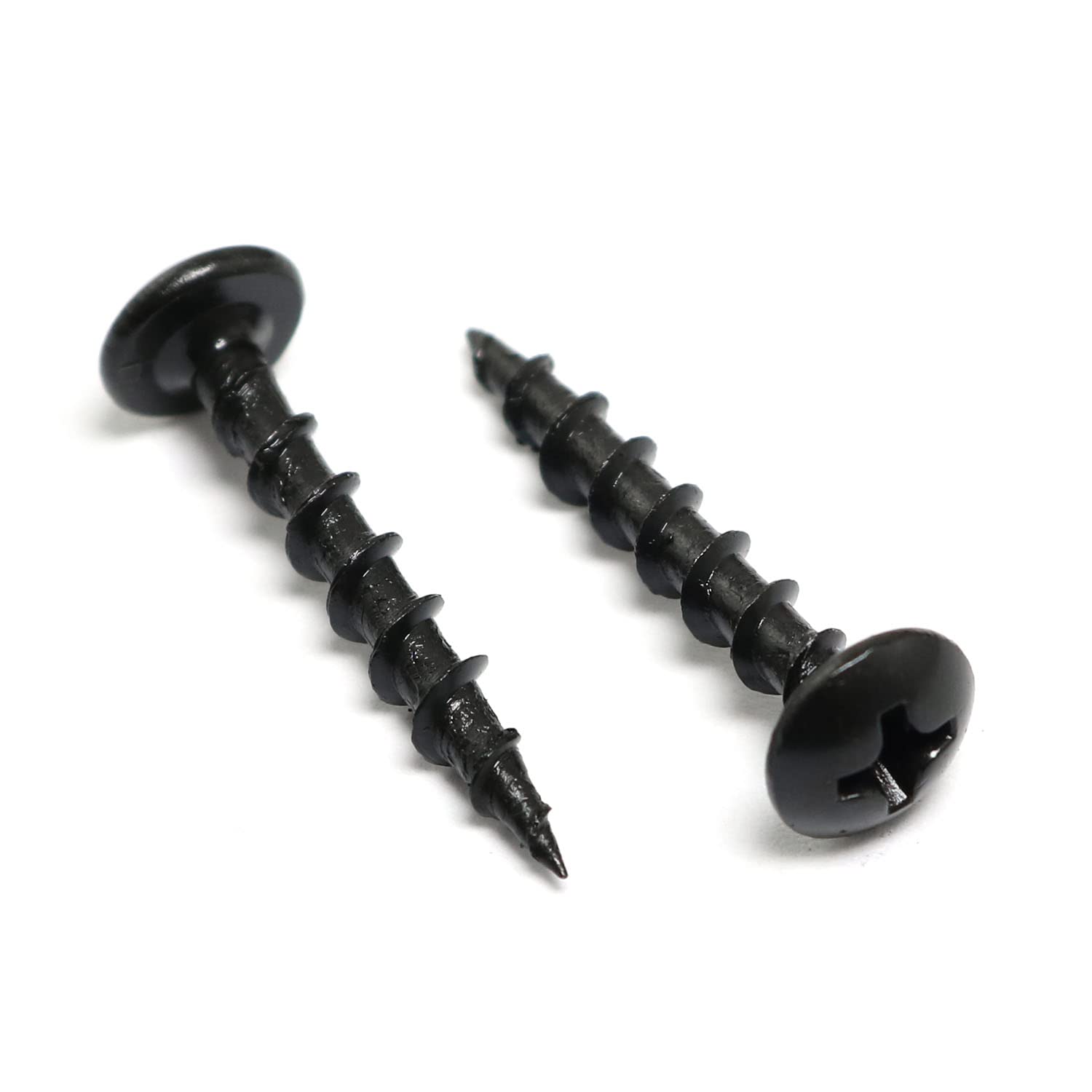 Pro Bamboo Kitchen 60pcs #8x1" Black Truss Head Self Tapping Phillips Screws 304 Stainless Steel Large Cross Recessed Mushroom Head Screw