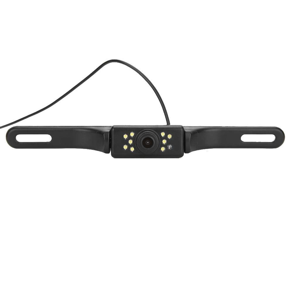 License Plate Camera, Waterproof Car 9LEDs License Plate Rear View Reverse Camera Wide Angle IP67 Waterproof Night Vison Reverse Backup Monitoring System