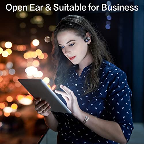 Yardstick Open Ear Headphones Wireless Bluetooth, Air Conduction Earbuds Bluetooth 5.3 For Sports, 20h Playtime Touch Control Headset Running, Cycling, Hiking, Driving, Earphones Gift (Silver)