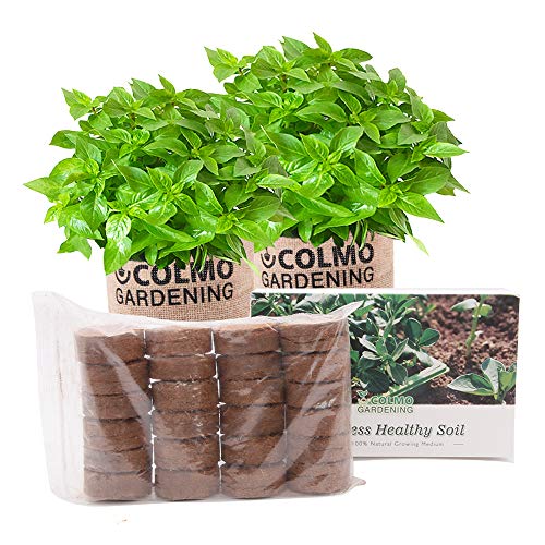 Indoor Potting Soil,Plant Soil - Compressed Coir Fiber Growing Media Organic Indoor Potting Soil for Plants 1.6 inch 24 Count