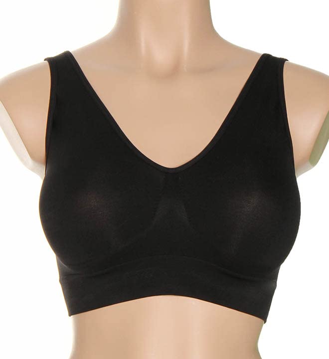 JUST MY SIZE womens Pure Comfort Plus Size Mj1263 Bras, Black, 4X-Large US