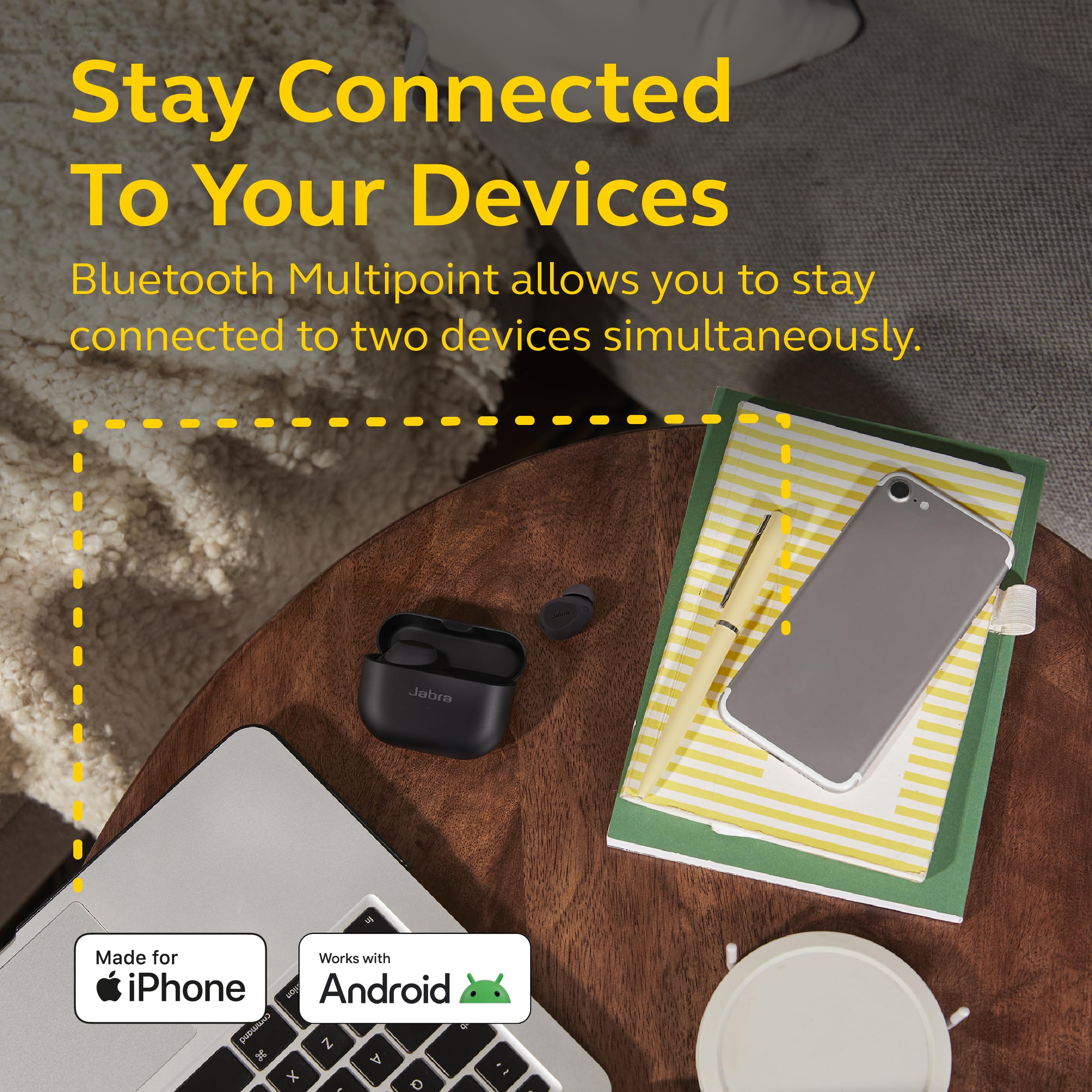 Jabra Elite 10 True Wireless Bluetooth Earbuds β Advanced Active Noise Cancelling with Dolby Atmos Surround Sound, All-Day Comfort, Multipoint, Crystal-clear calls β Cream