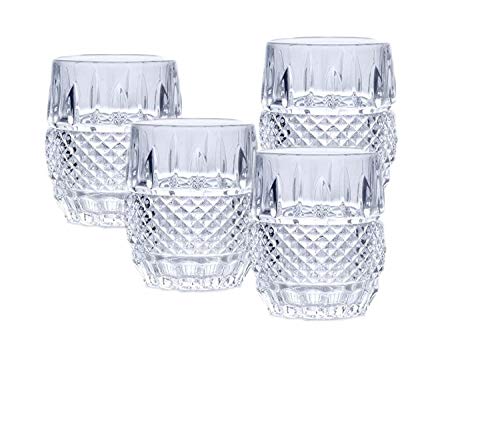 Mikasa Delano Double Old-Fashioned Glass, 10oz, Fine Crysrtal, Set of 4
