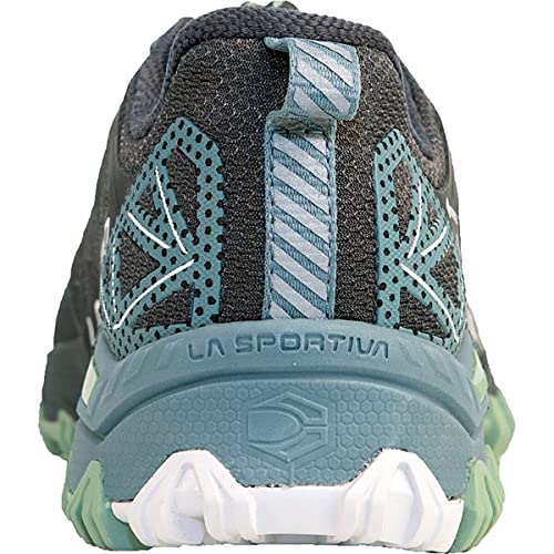 La Sportiva Womens Bushido II GTX Trail Running Shoes, Carbon/Mist, 9.5