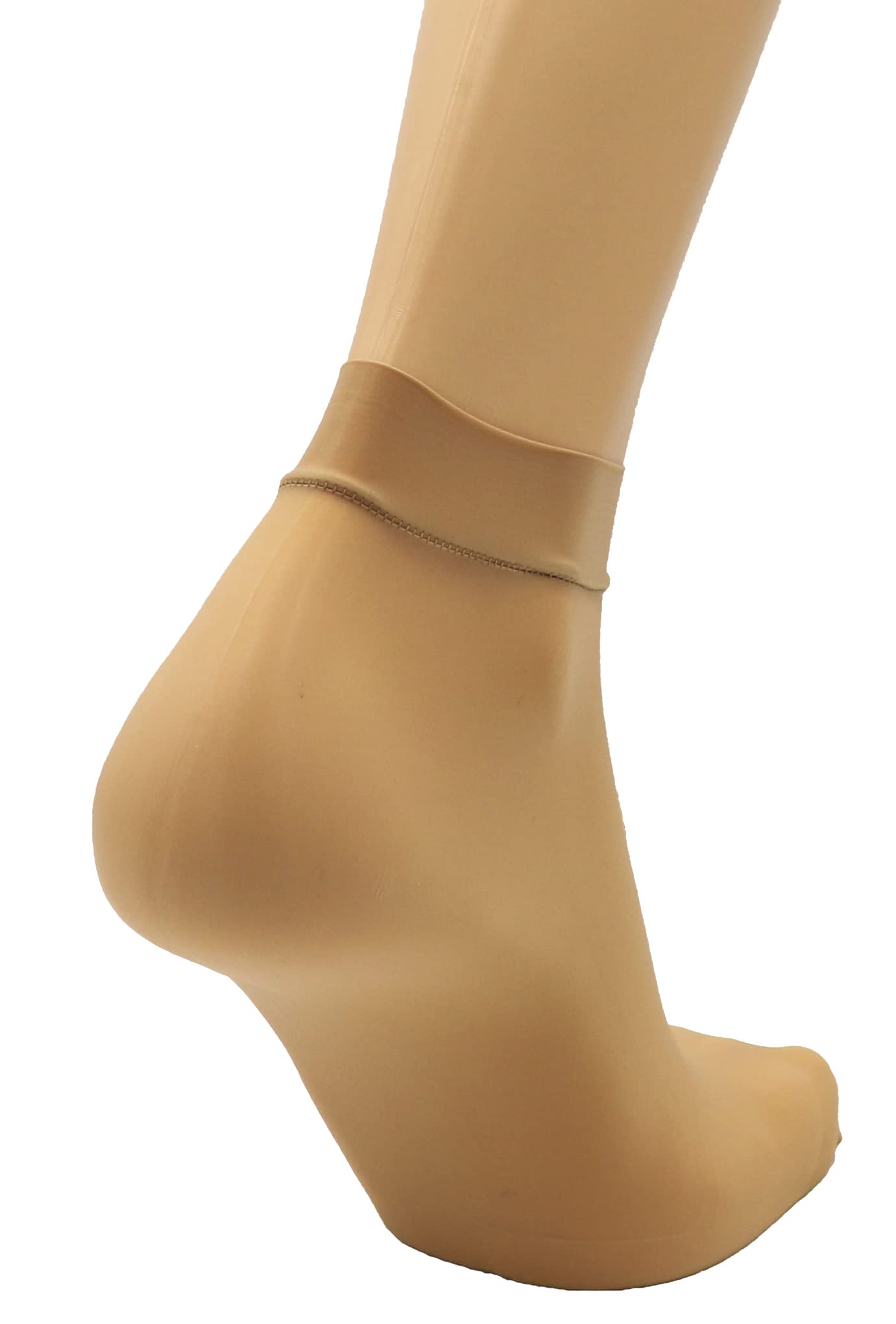 Mona's Choice Mens Ice Silk Ankle Socks (Pack of 5, Nude)