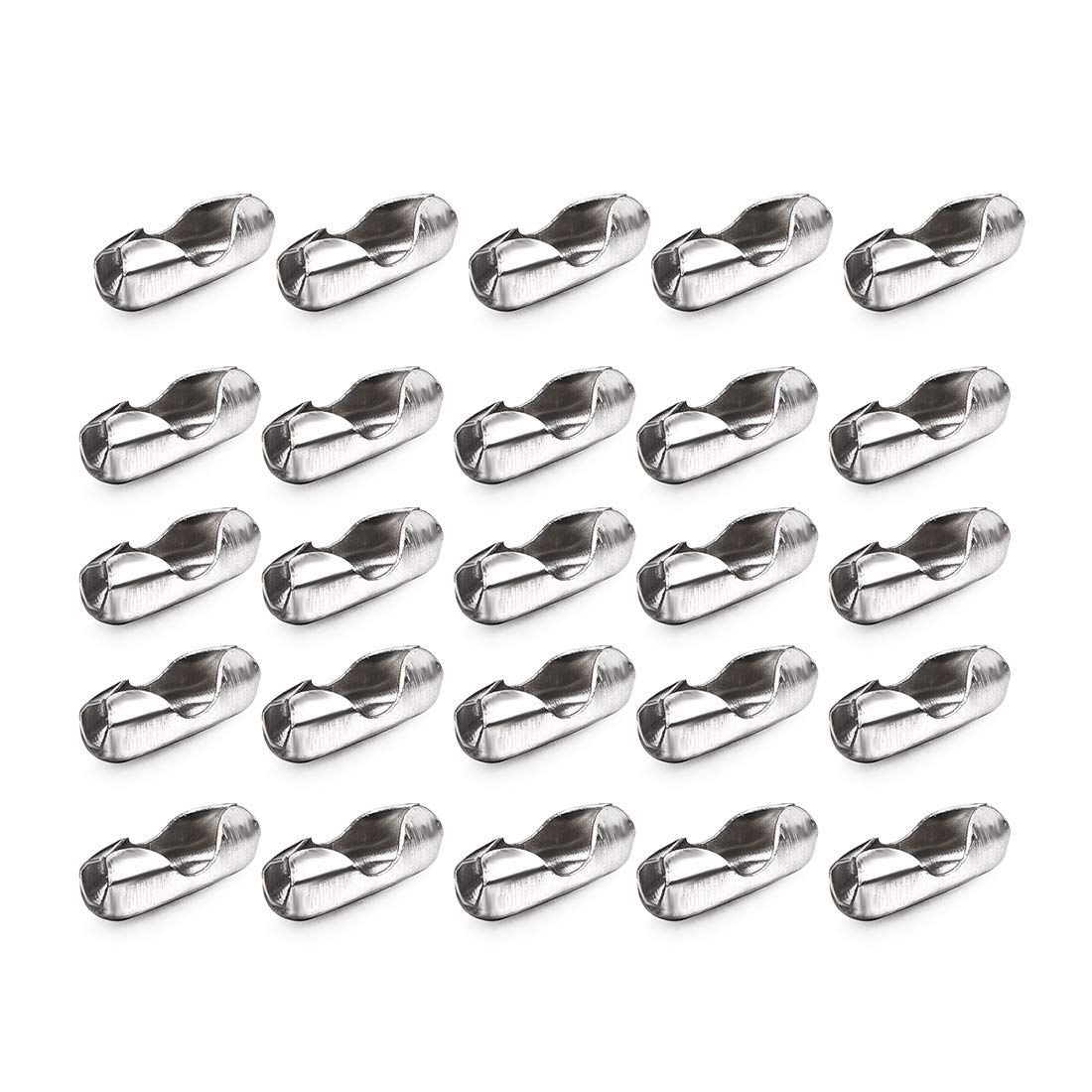 LANBEIDE 32 Feet Stainless Steel Ball Bead Chain with 20 Pieces Matching Connectors 2.4 mm Diameter Ball Chain for Necklace Jewelry Making