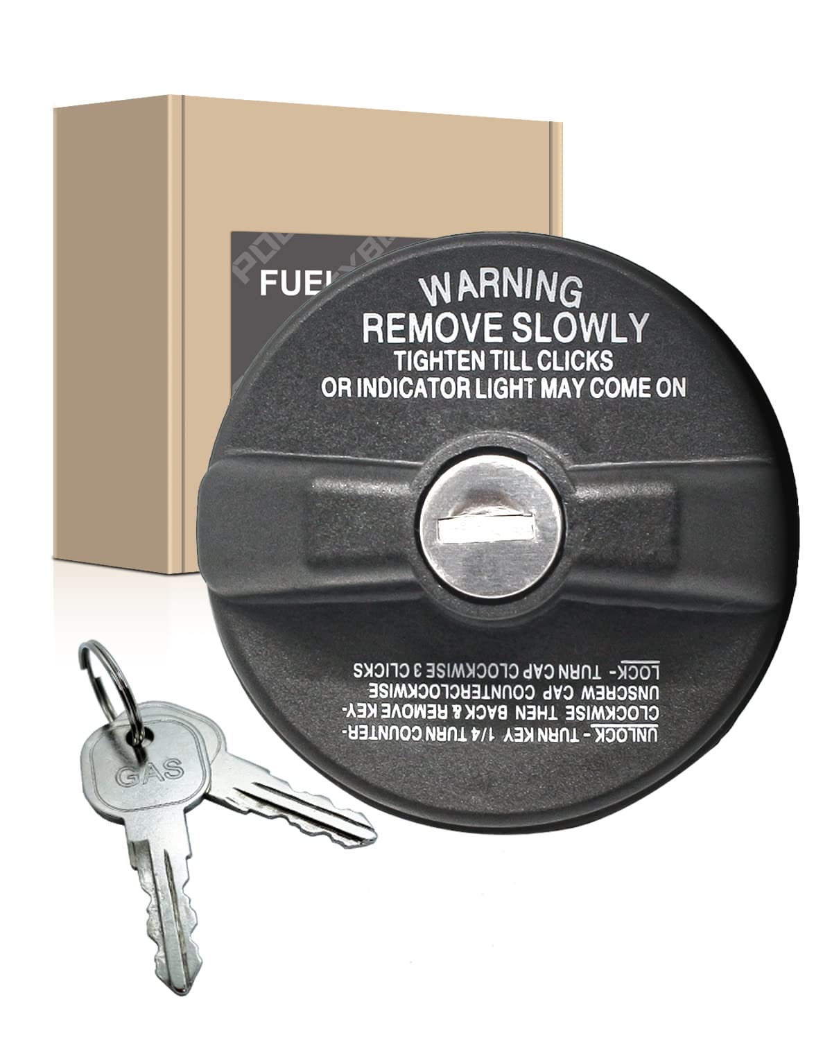 Locking Gas Cap,Lock Fuel Cap Replace 5278655AB For Jeep Cherokee Wrangler JK TJ Liberty Compass Grand Cherokee & Dodge Challenger Grand Caravan Ram 1500 2500 Journey