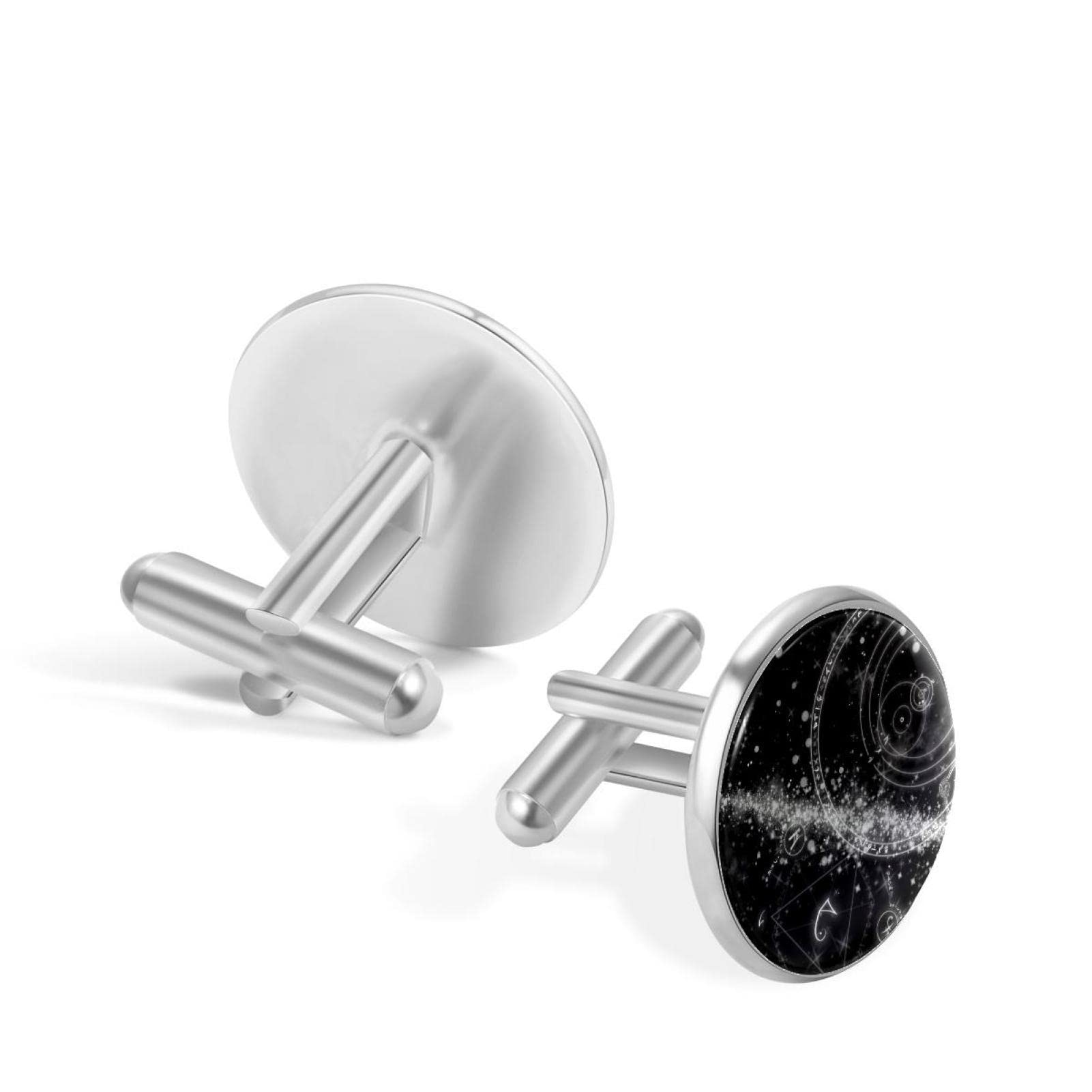 Plant, Cufflinks and Studs Set for Tuxedo Shirts Business Wedding (Multiple Colors7)