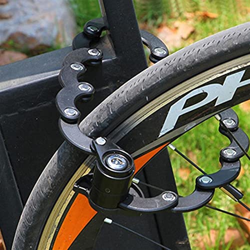 LJJSMG Bike Anti Theft Lock Chain Folding Locks High Security Bicycle Cycling Fliplock Bicycle Accessory Bicycle Folding Lock