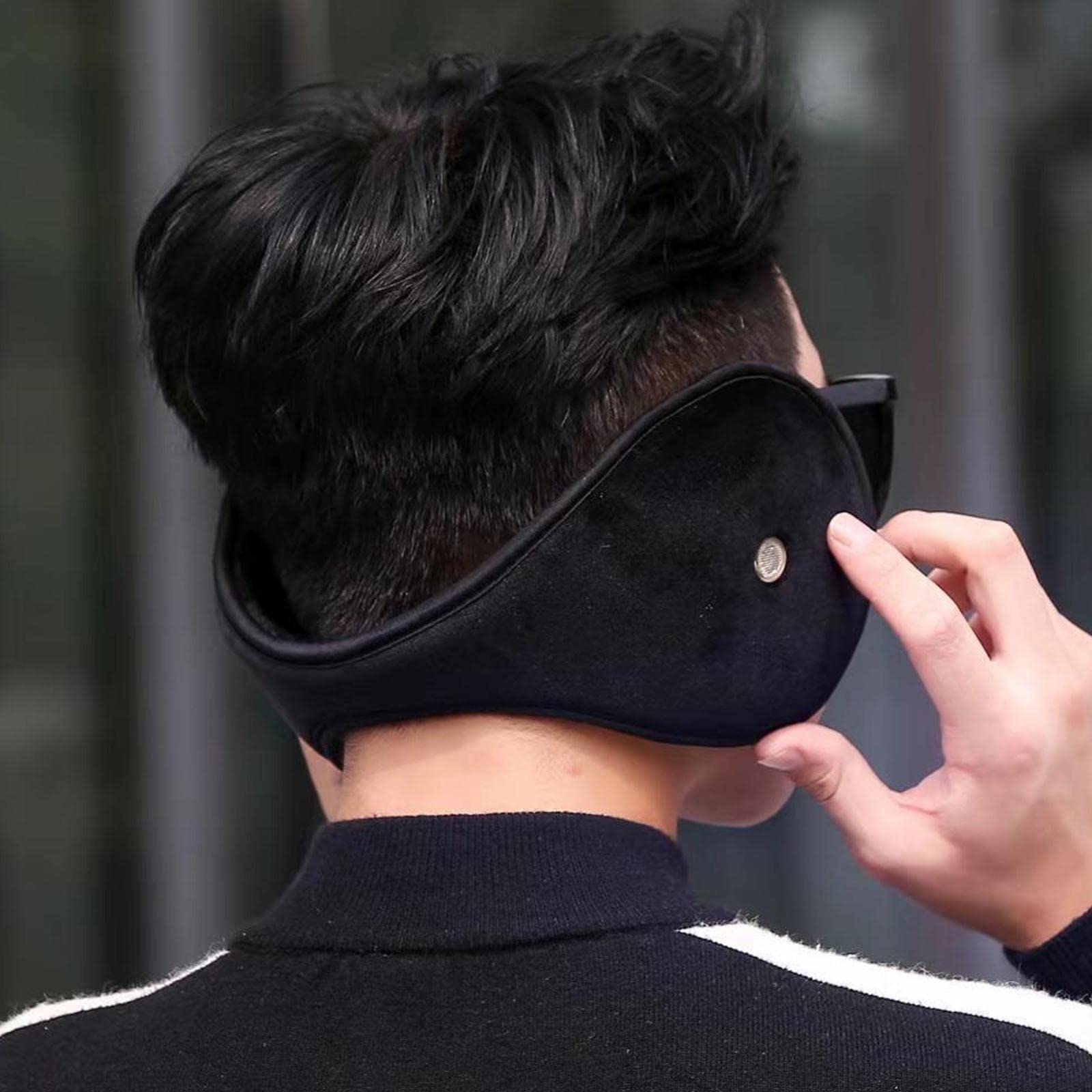 Men Winter Earmuffs with Earphone Cover Built-in Receiver EarMuffs Headphones Thicken Soft Plush Warm Earmuff Warmer