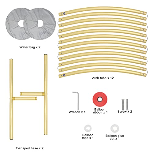 Round Backdrop Stand, 7.2FT Golden Circle Balloon Arch Stand Kit, Wedding Arch Frame Stand For Baby Shower Birthday Party Graduation Decoration