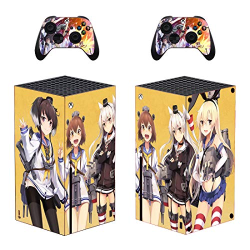 KAJAL MANI X-box-One-Series X Skin Set Ecchi Girl 16+ HD Printing Faceplate Protective for Console, Controller Skin Decal
