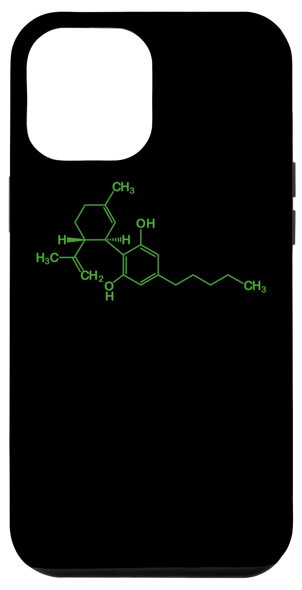 iPhone 14 Plus CBD Molecule Marijuana Funny Cannabis Weed Stoner Case
