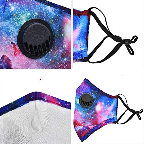 KellyKessa 8 Pack Washable stylish covering Face Mask with 20 Cotton Filter Sheet,Washable Reusable Protection Cover with Breathing Valve