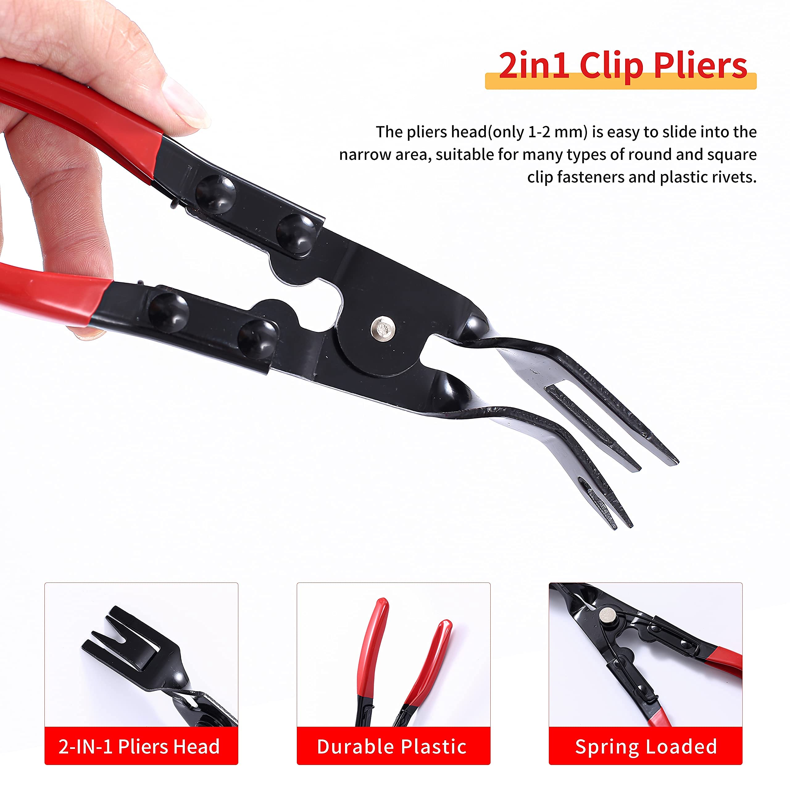 Kurala Auto Trim Tools 19 PCS Auto Trim Removal Tool Kit for Car Interior Panel Dash Audio Radio Removal Installer and Repair Car Pry Tool Kits with Storage Bag