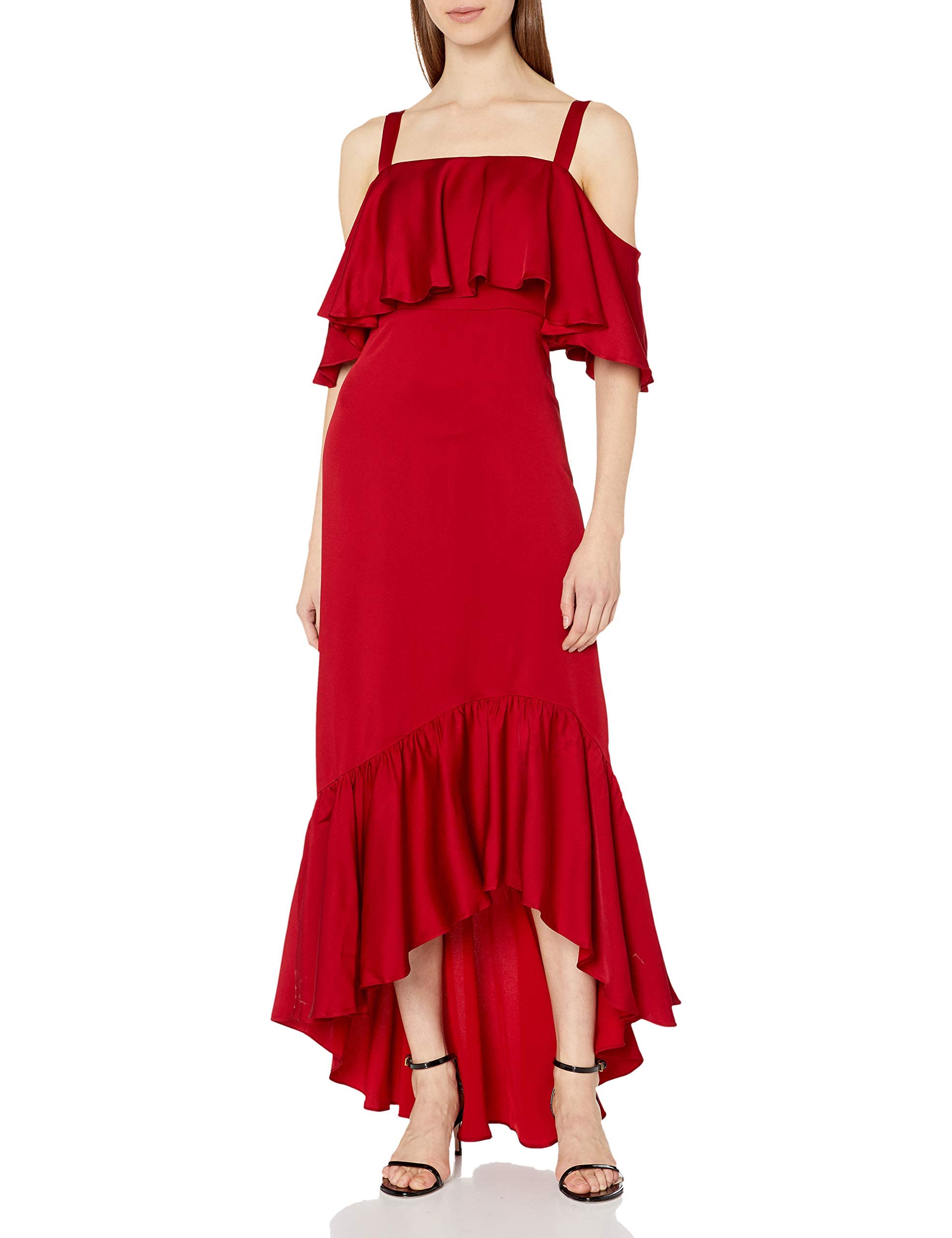 Jill Jill Stuart Women's Ruffle Hem Dress, Pimento, 4
