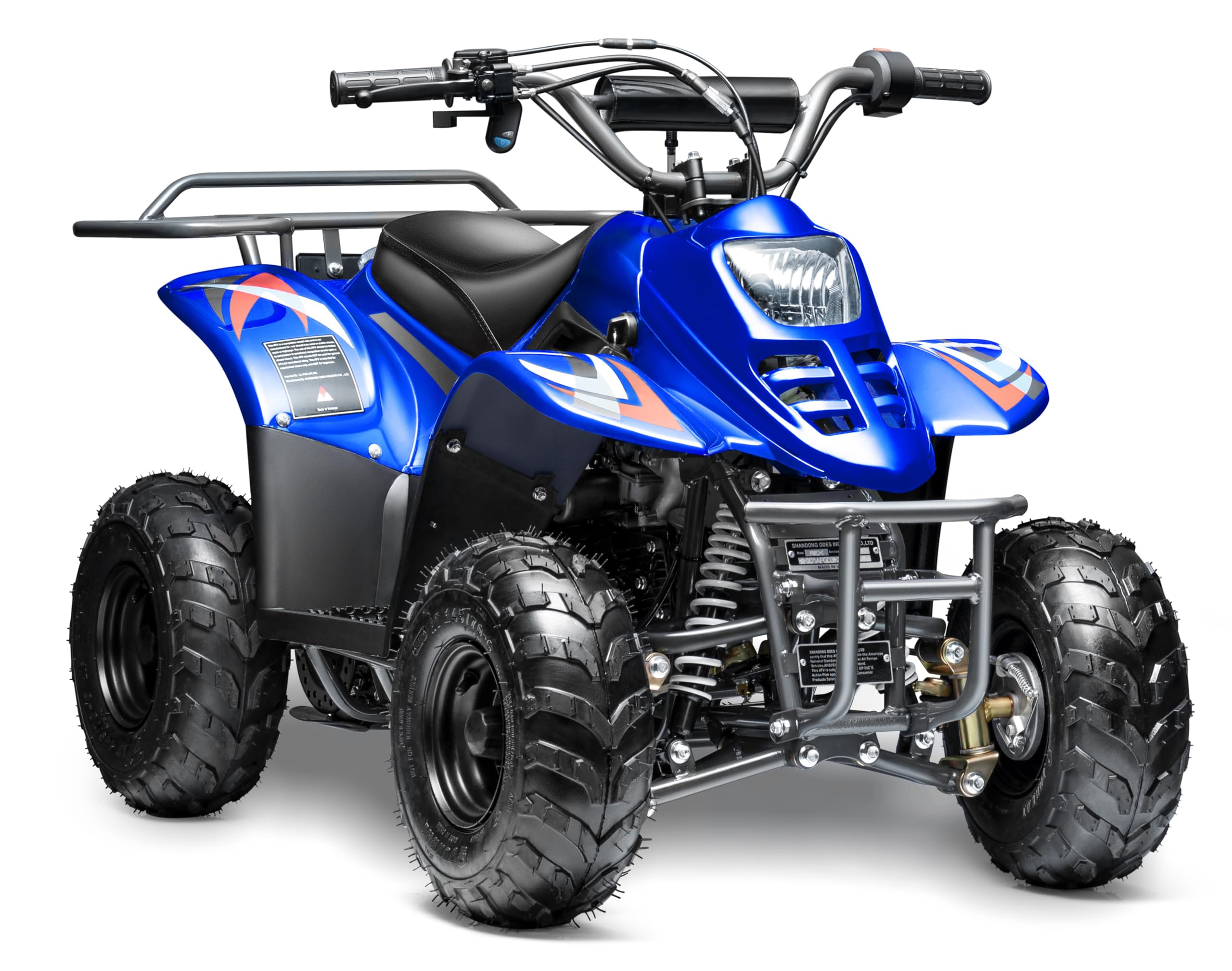 Seangles GAS 110cc ATV Quad 4 Wheeler for Adults and Kids - 220lbs Weight Capacity -Tested and Fully Assembled (Blue)