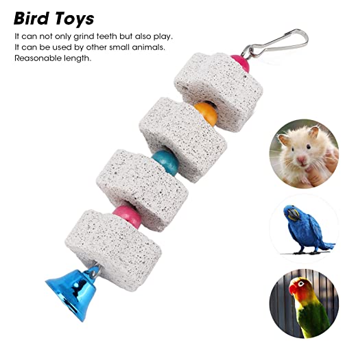 Tnfeeon Bird Beak Grinding Mineral Stone Colorful Bird Block Toys Parrot Break Grinding Stones Cages Bite Chew Training Toys Parrot