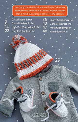 Infant Boots & Hats: 6 Charming Baby Sets-12 Stylish Baby Crochet Designs for Boys & Girls