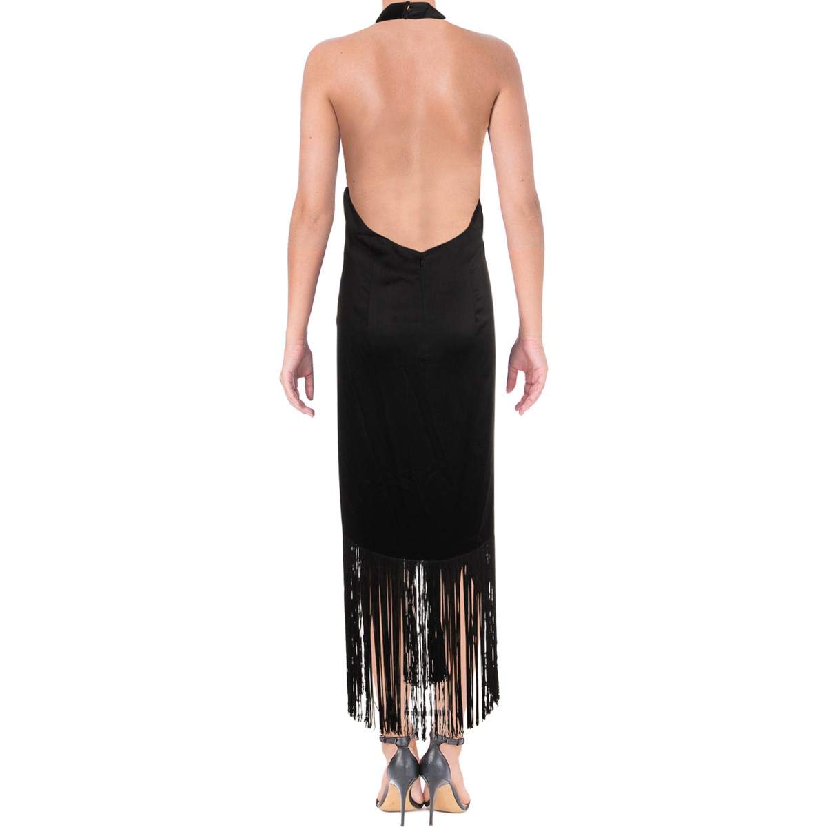 Jill Jill Stuart Women's Fringe Detail midi, Black, 0