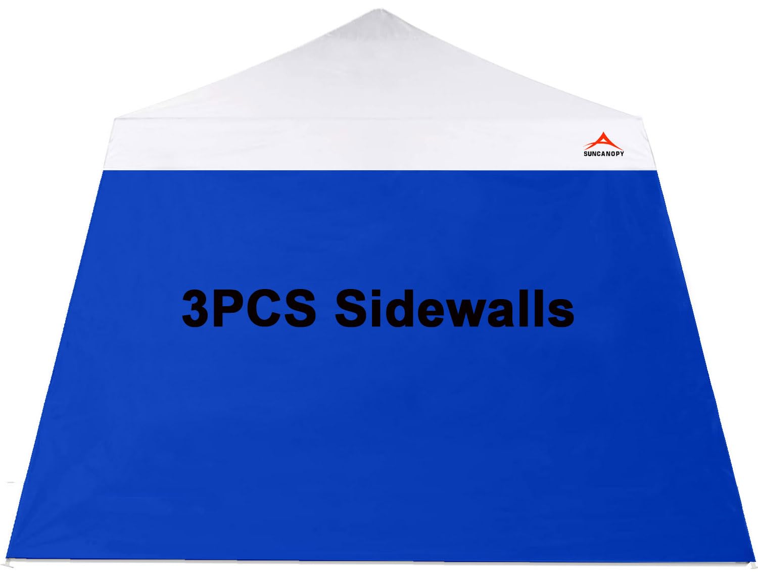 JANCANOPY SunWall for 10x10 Slant Leg Pop Up Canopy, 3 Pack Sidewalls Only (Blue)