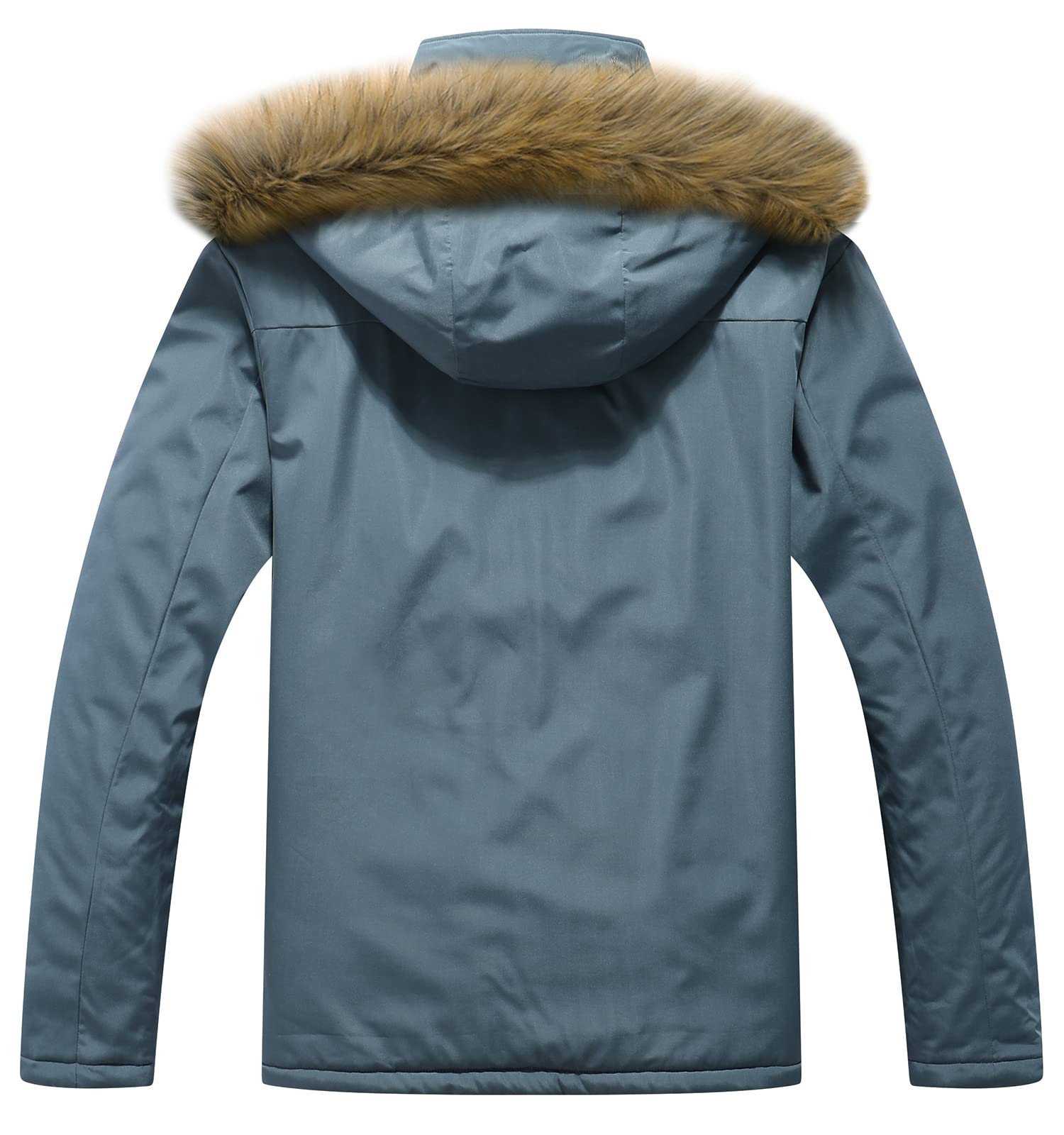 MOERDENG Men's Winter Snow Coat Warm Ski Jacket Waterproof Hooded Work Outerwear