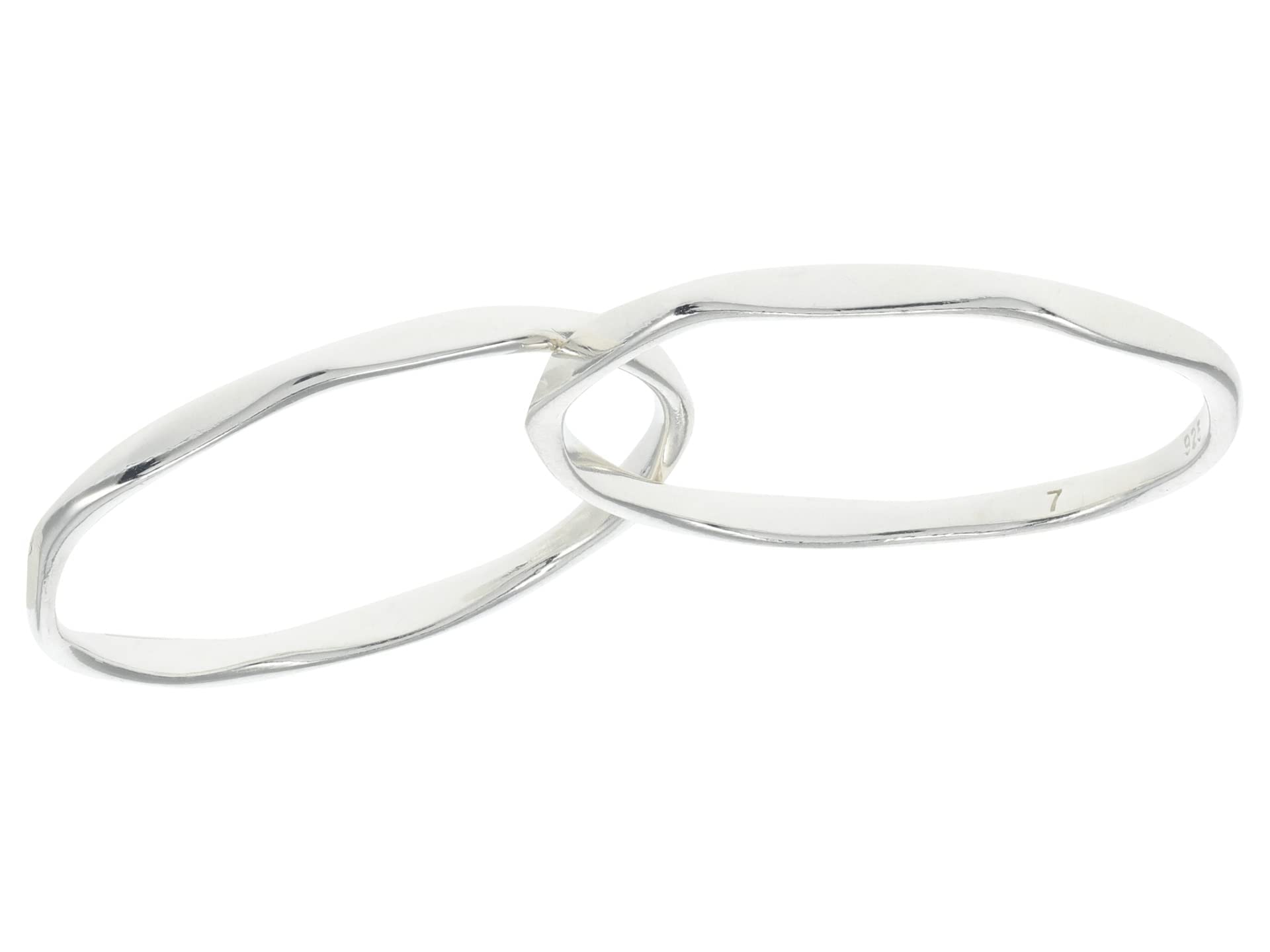 Madewell Delicate Collection Demi-Fine Skinny Ring Set Sterling Silver 7